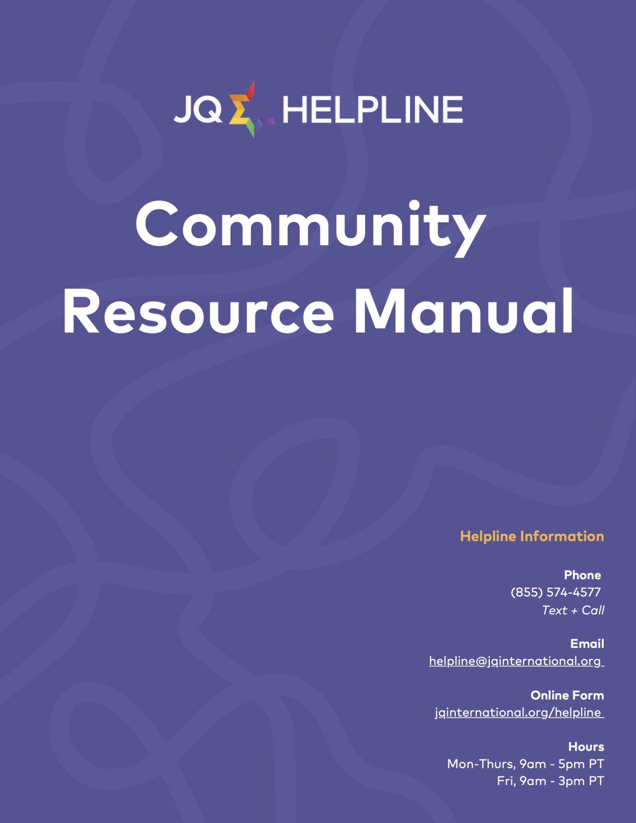 Community Resource Manual - JQ International